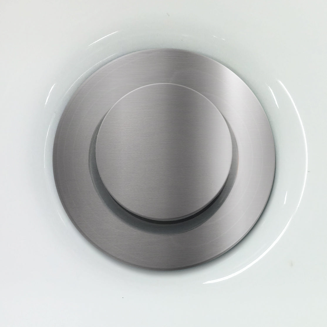 Pressure Drain with Overflow and 35.5mm Cover, Pure Nickel PVS